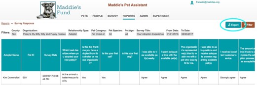Reviewing survey submissions guide